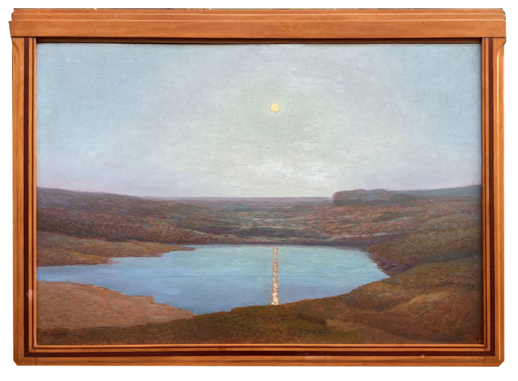 Huile sur panneau, Lac au clair de lune par Paul COSTES | Carré Rive Gauche